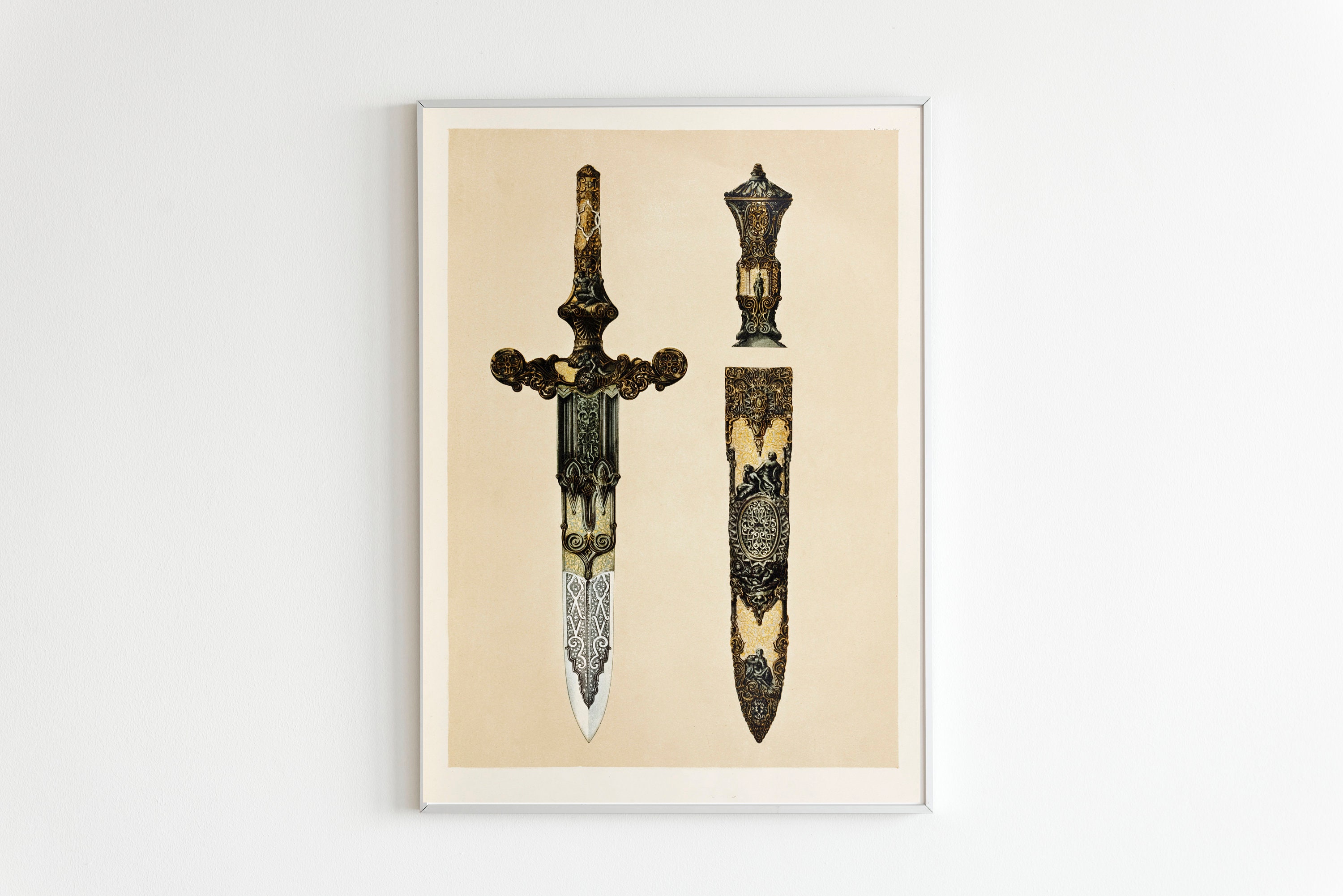 Dagger and Sheath From the Industrial Arts of the Nineteenth Century by ...