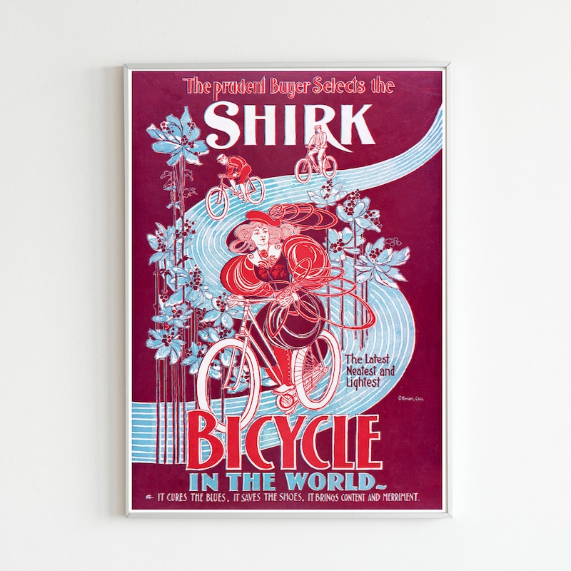 Vintage Bike Poster - Etsy