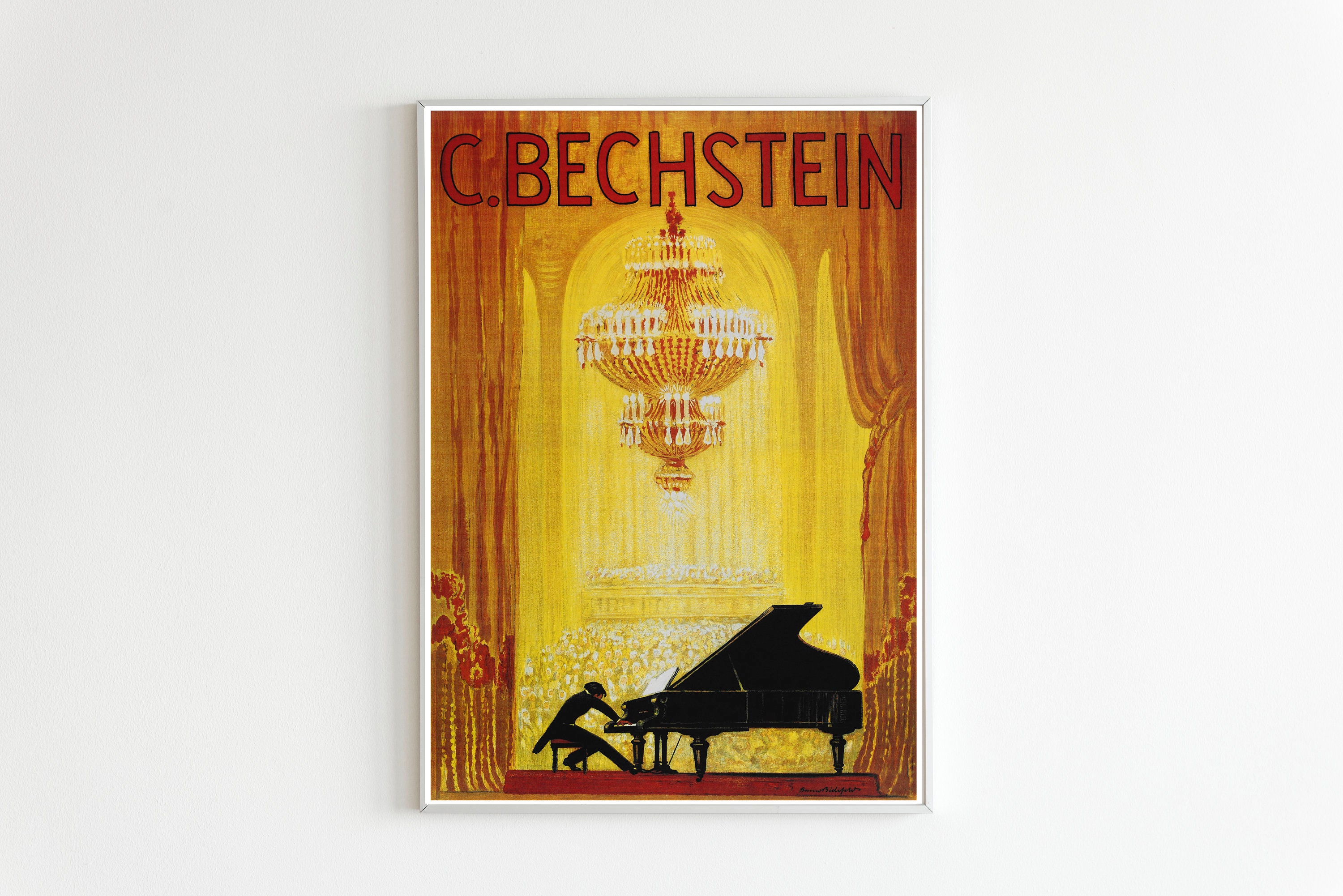 Advertisement Poster for German Piano Manufacturer C. Bechstein 1920 by ...