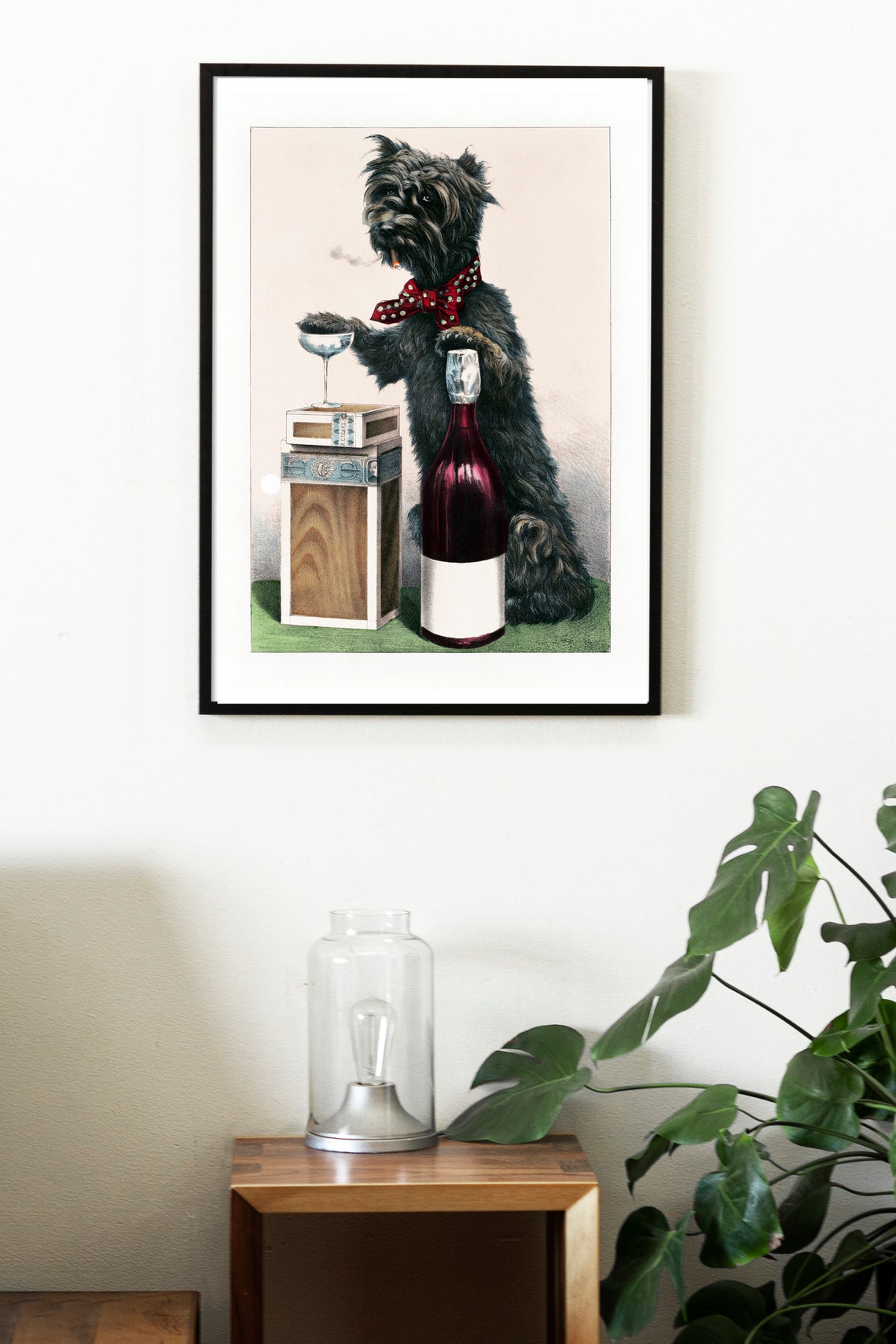 A Jolly Dog 1878 by Currier & Ives, Vintage Wine Art, Romanticism, Wine ...