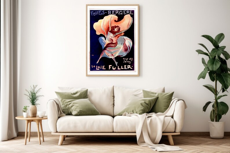 Loïe Fuller, Folies-bergère, Vintage French Art Nouveau, Girl's Room ...