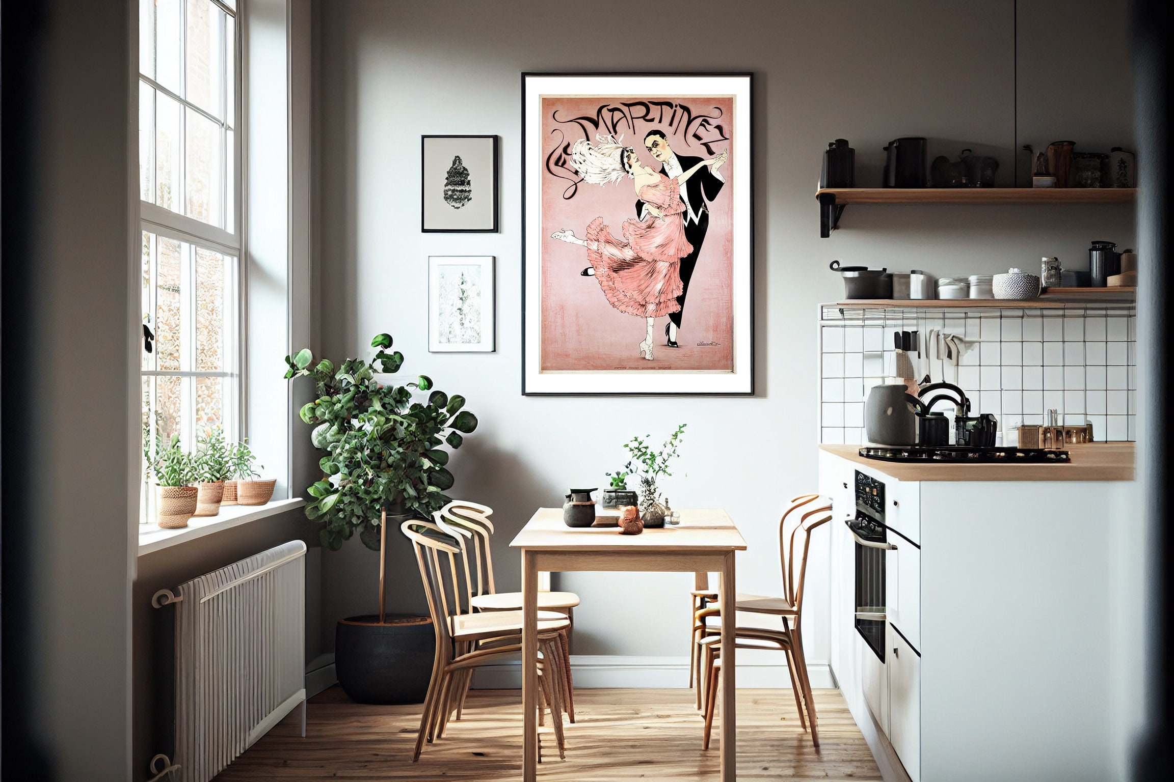 Les Martinez Vintage Tango Club Art Print, Art Deco, Dancing Couple Art ...