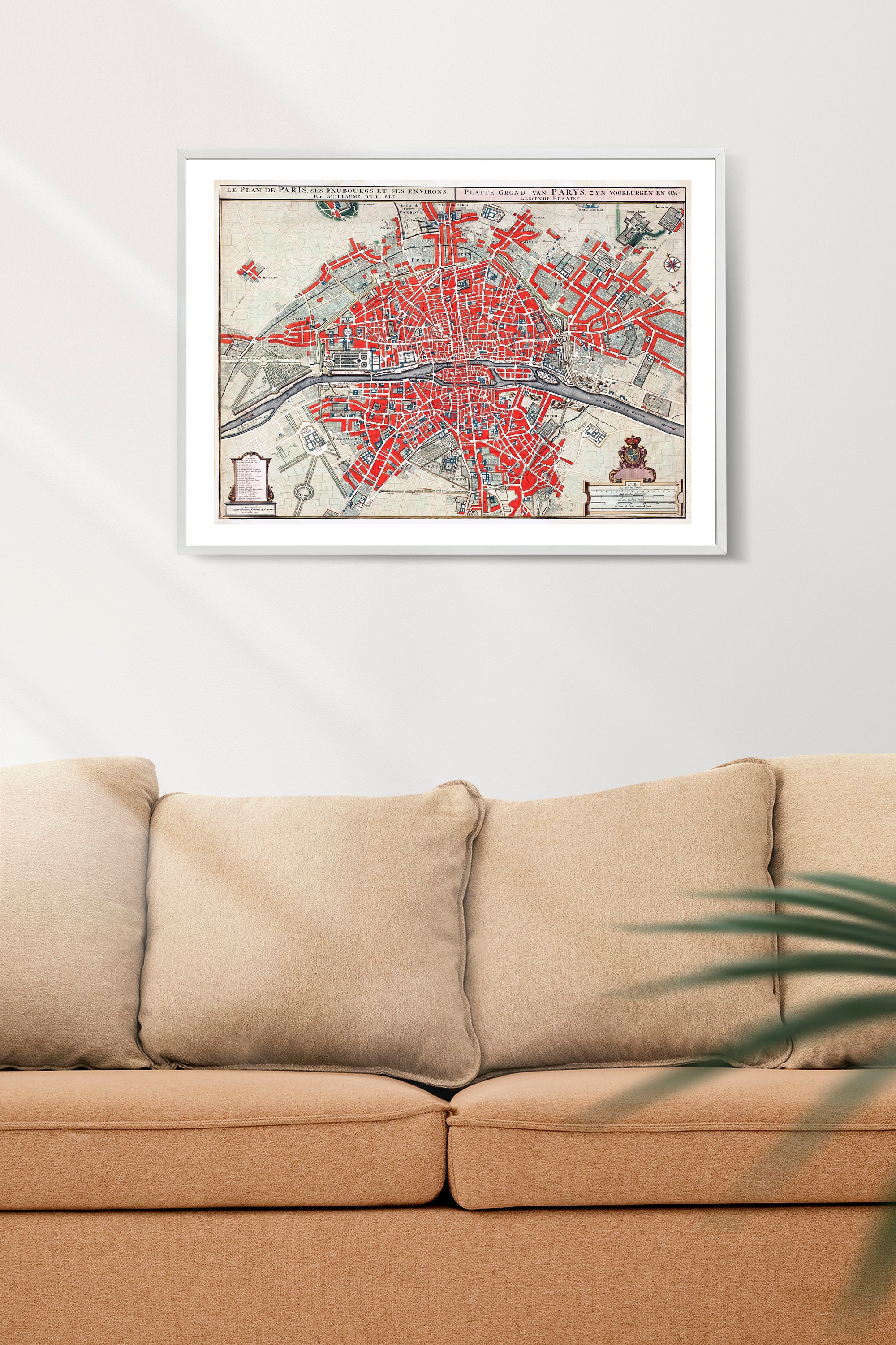 Vintage Map of Paris by Guillaume Delisle, Vintage Cartography, France, Francophile Gift ...