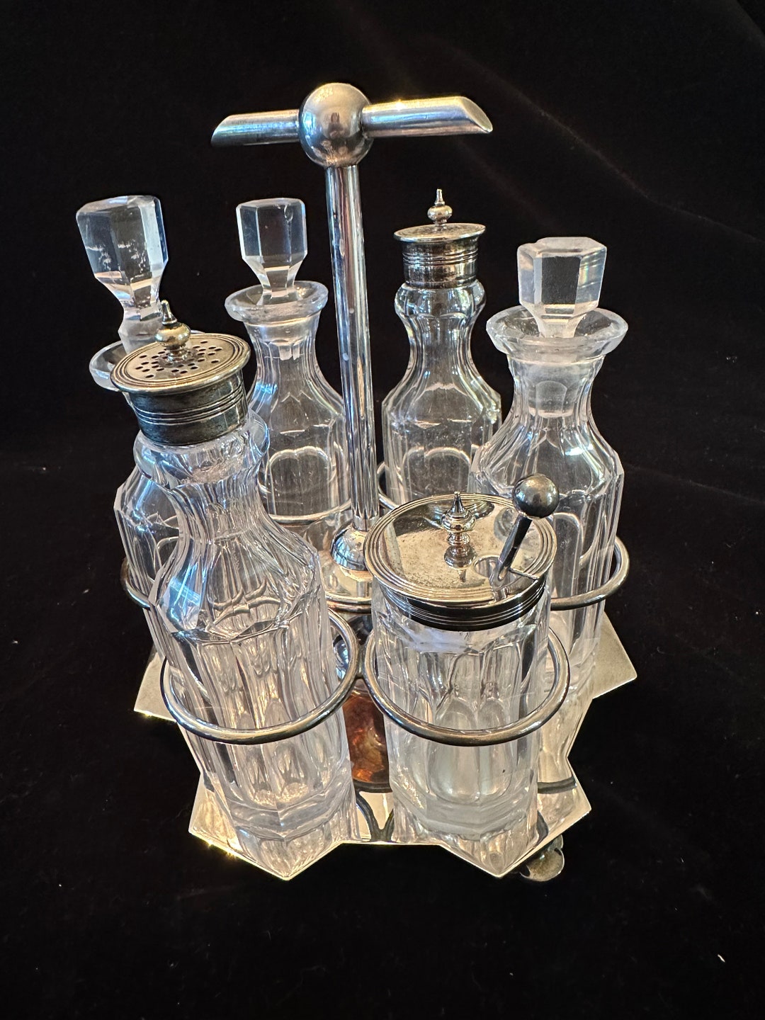 Antique Hukin & Heath Antique Cruet Castor Set Silverplate Complete - Etsy