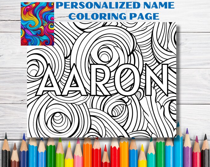 Editable Name Coloring Pages | 15 Abstract Patterns - Etsy Canada