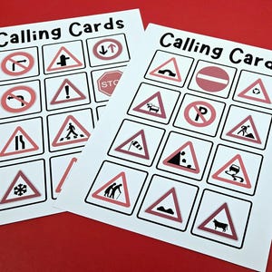 Road Signs Bingo Game for Kids : 20 Printable Cards (PDF) - Etsy