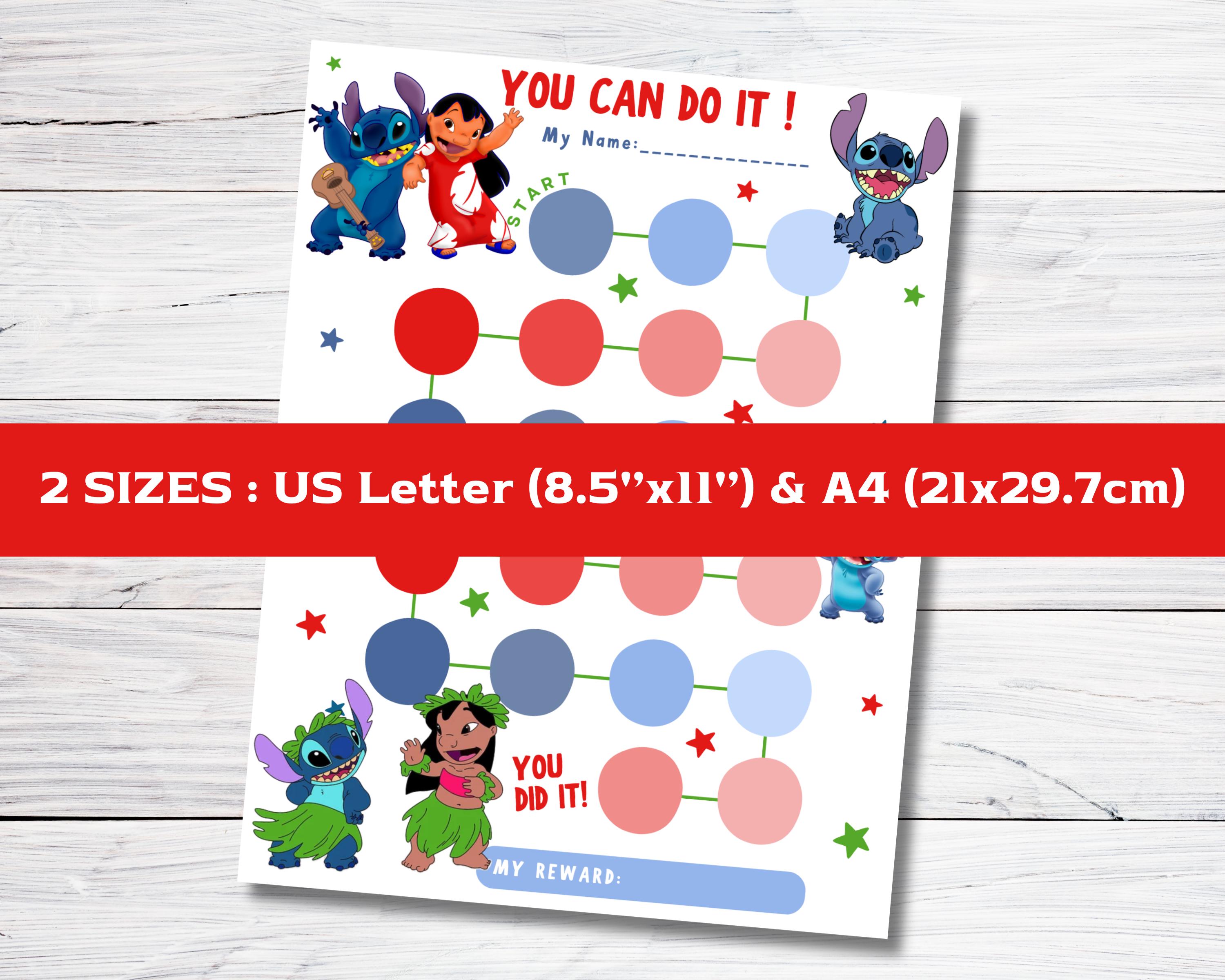 Lilo and Stitch Reward Chart, Kids Chore Chart (PDF & JPG) - Etsy