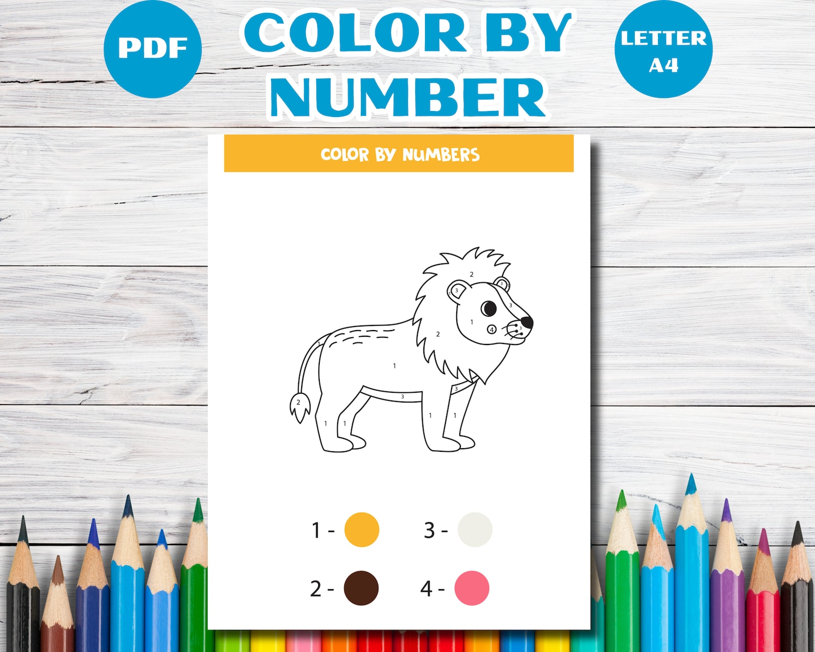 Color by Number Kids Printable Worksheets, Preschool Coloring Pages ...