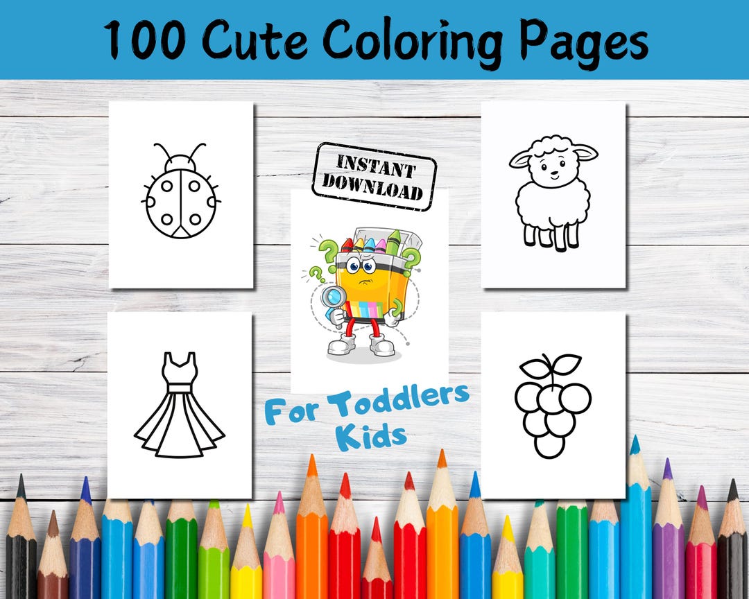 100 Printable Coloring Pages for Kids, Toddlers, Preschool Coloring ...