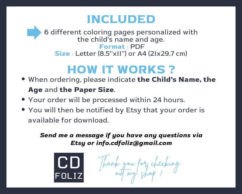 Personalized Birthday Coloring Pages, Cute Animals (digital Download ...