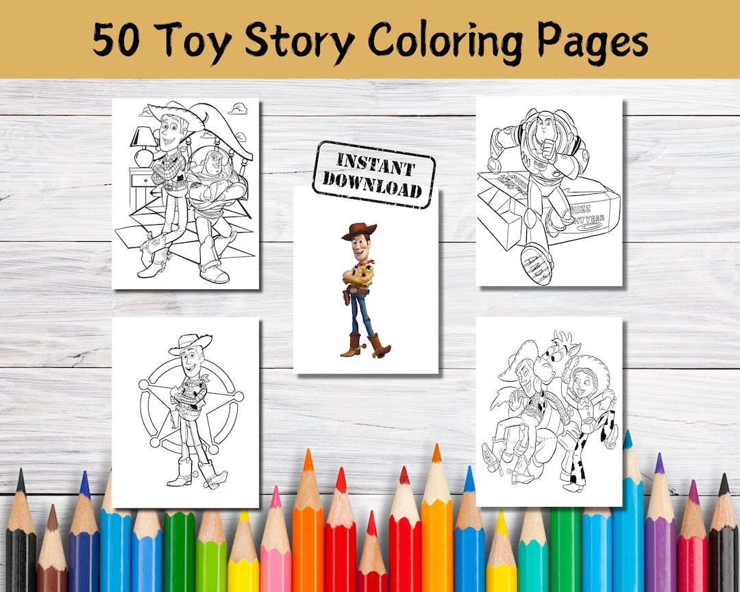 50 Toy Story Coloring Pages : Fun Kids Activities (PDF) - Etsy Australia
