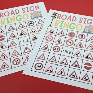 Road Signs Bingo Game for Kids : 20 Printable Cards (PDF) - Etsy