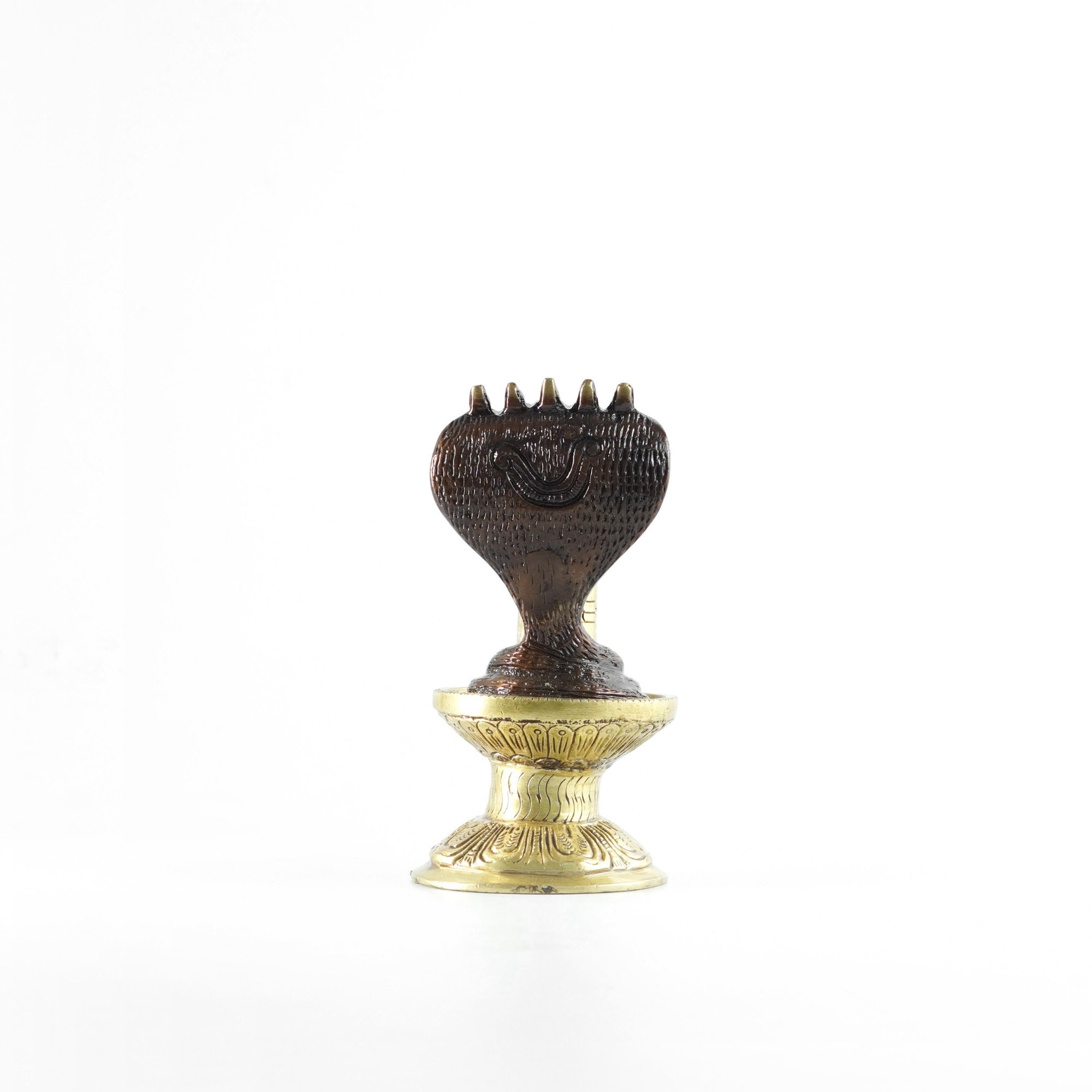 Shivling With Holy Snake, Puja Home Decor, Brass Shiva Lingam, Antique ...