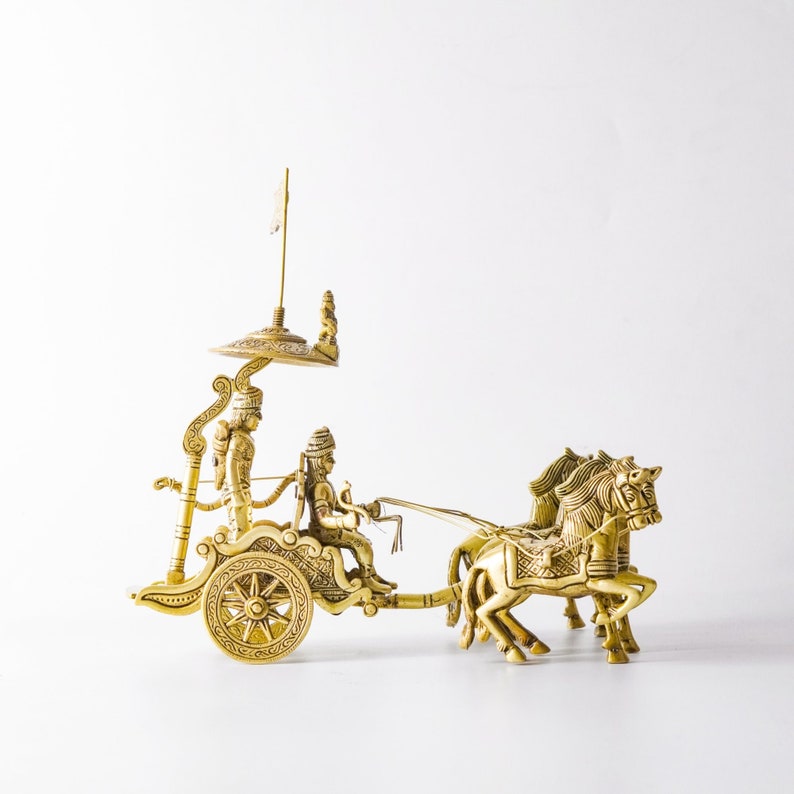 Arjun Rath Indian Home Decor Showpiece Mahabharata Inspired - Etsy