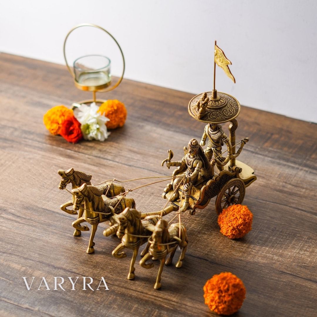 Arjun Rath Indian Home Decor Showpiece, Mahabharata Inspired ...