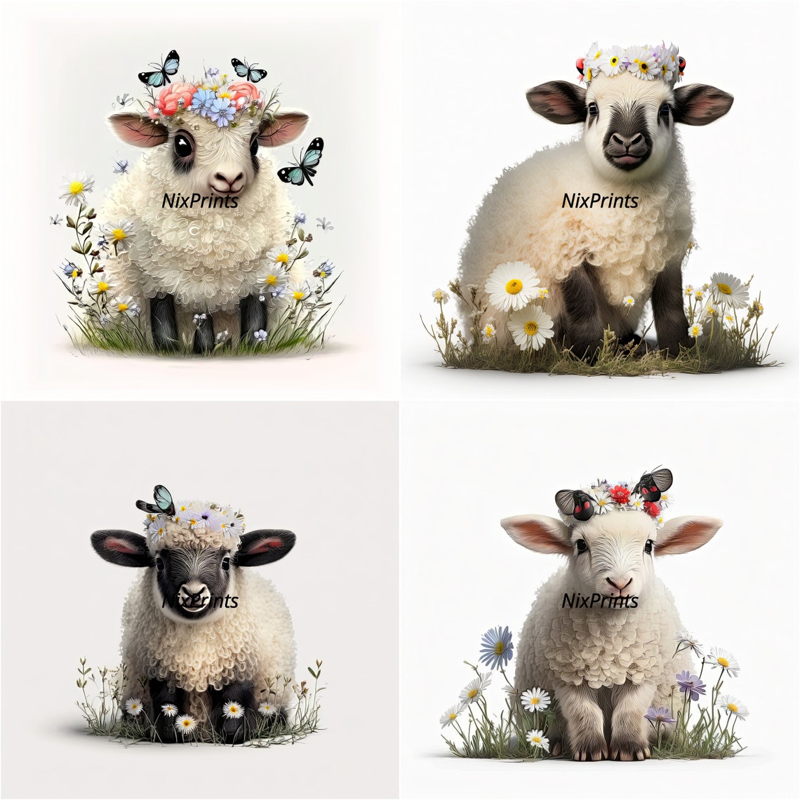 Sheep Watercolor Clipart Set nursery Decor and Baby Shower - Etsy