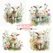 Baby Sheep Lamb Clipart Spring Flowers and Gardening Theme Digital ...