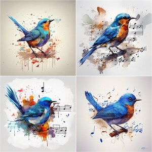 Blue Bird Singing Clipart, Charming Clipart Clipart of a Cheerful ...