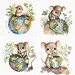 Mouse Earth Day & Environmental Clipart, Earth Day, Easter Celebration ...
