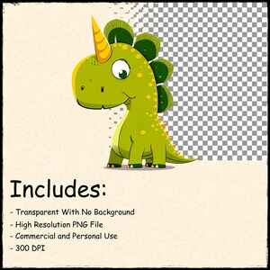 Cute Baby Dinosaur Clipart for Projects jurassic Cartoon Image,digital ...