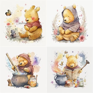 Fantasy Pooh Clipart Bundle Magical Spells, Knight and Castle Themes ...