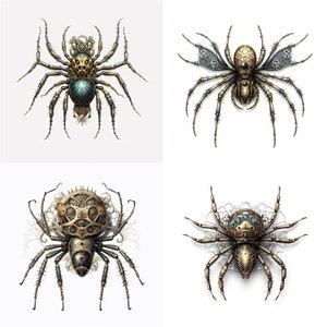 Gothic Vintage Steampunk Spider Clipart, Craft for Hobby Horse, Wall ...