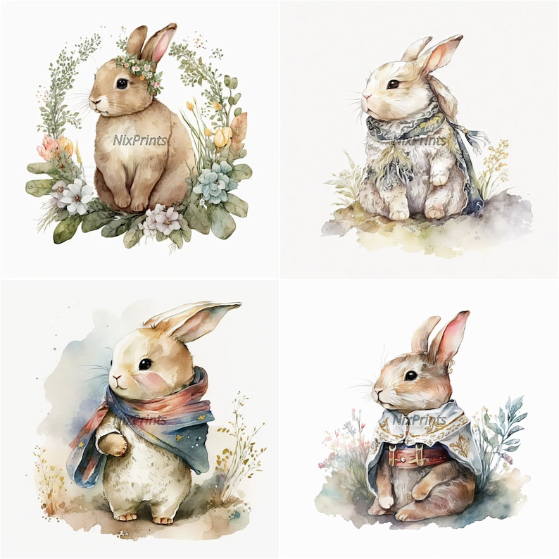 Bunny Mythology and Folklore Nature and Wildlife Clipart - Etsy