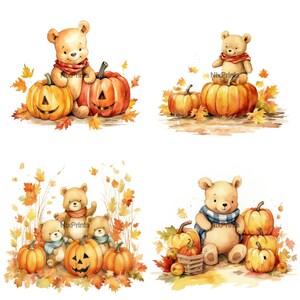 Pooh Pumpkin Patch Clipart, Pumpkin Clipart, Designs for Machine ...
