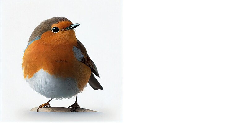 Robin Clipart Cute Nursery Art Robin Simple Child-like - Etsy