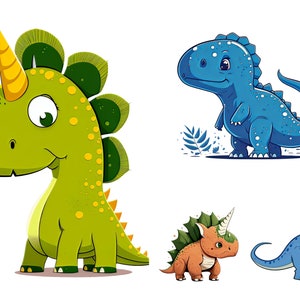 Cute Baby Dinosaur Clipart for Projects jurassic Cartoon Image,digital ...