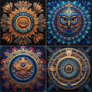 Super Detailed Mandala Clipart, Folk Art-inspired Clipart, Picture for ...
