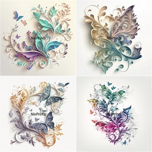 Magical and Whimsical Spring Butterfly Clipart for Commercial Use ...