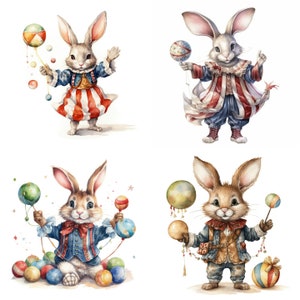Rabbit Clipart, in a Jester's Outfit, Juggling Balls, at a Medieval ...