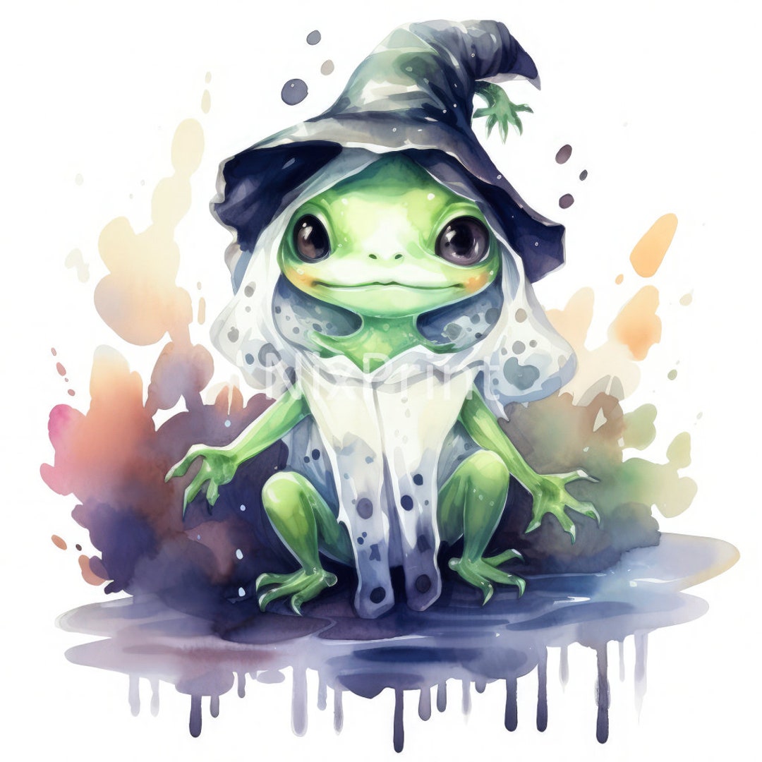 Frog Clipart, Halloween Clipart, Spooky Halloween Costume, Ghost and ...
