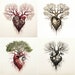 Tall Tree Clipart Human Heart Roots Clipart Wall Art for - Etsy