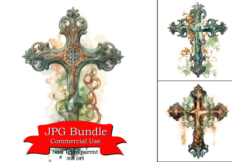 Cross Clipart Cross in Dream-like Illustrations Style Dark - Etsy