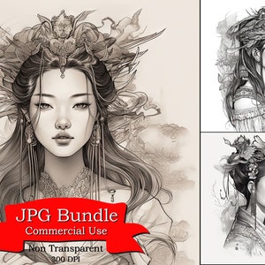 Chinese Girl Clipart, Chinese Beauty Head Portrait, Melancholic ...