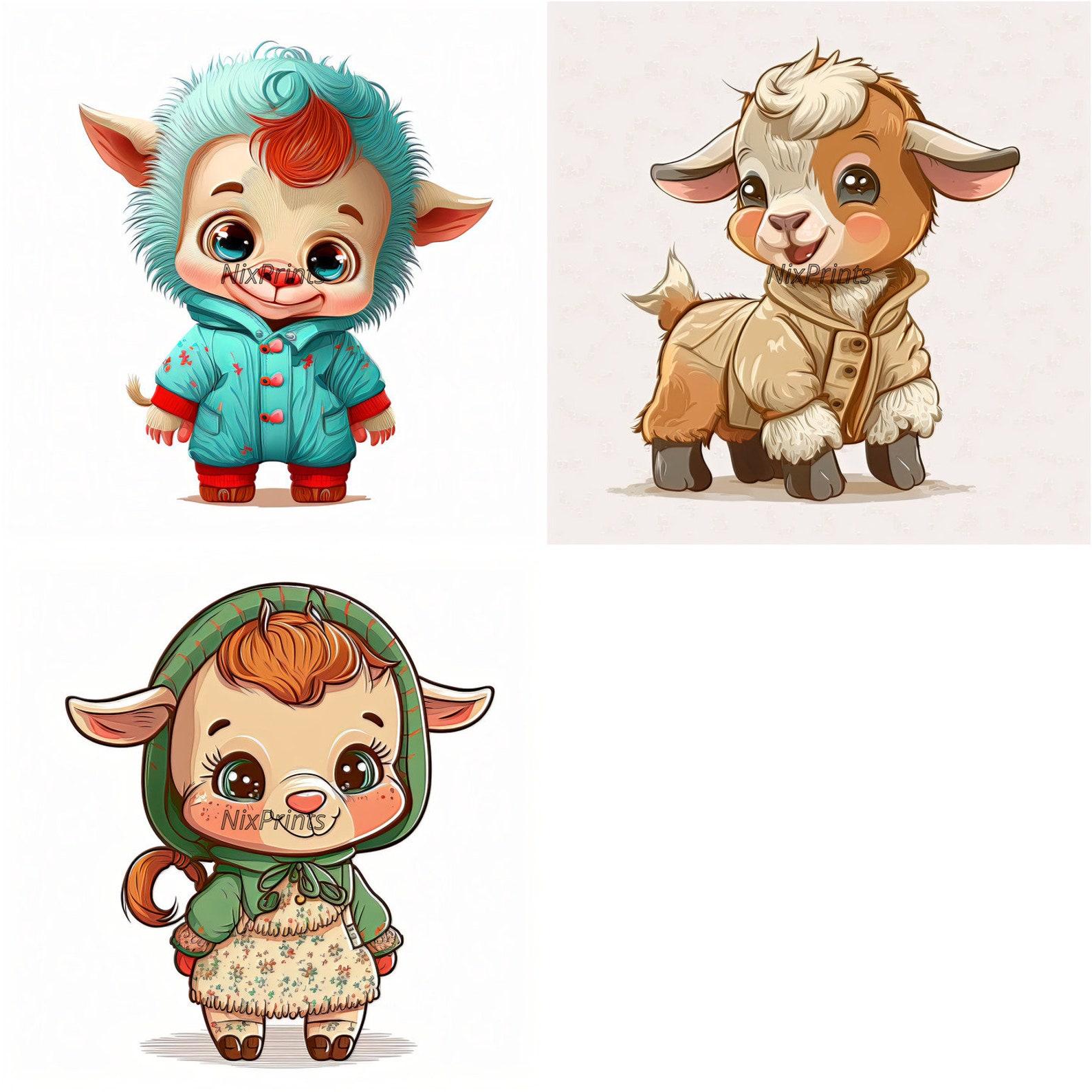 Baby Goat Clipart for Your Crafting and Design Needs Digital - Etsy