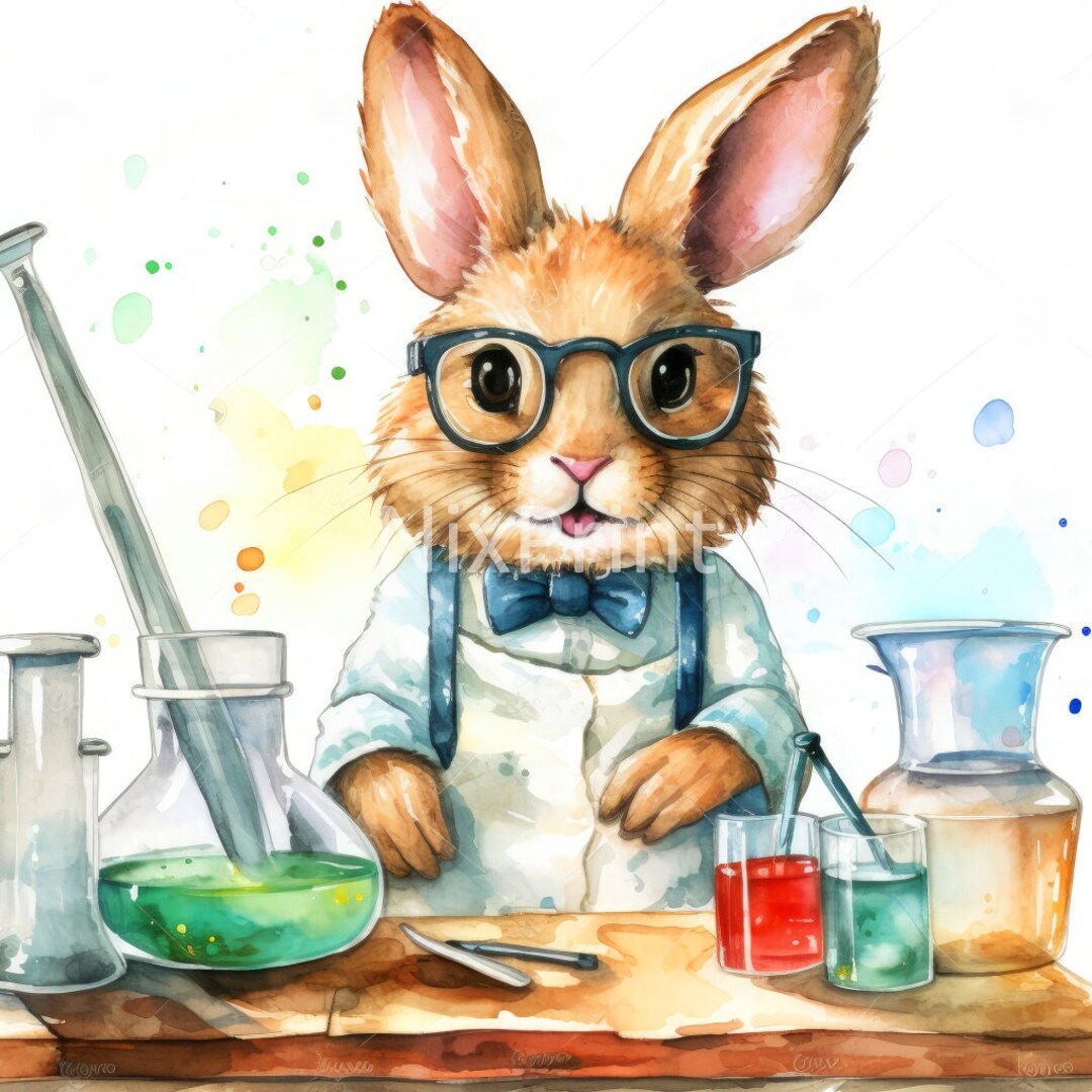 Rabbit Clipart, Scientist Clipart, in a Scientist's Lab Coat ...