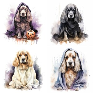 Cocker Spaniel Dog Clipart, Spooky Halloween Costume, Ghost Clipart ...