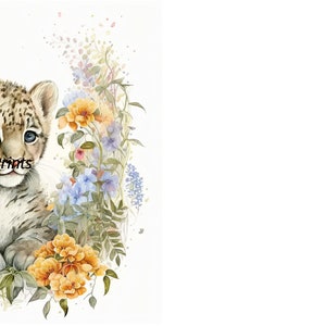 Tiger Watercolor Clipart, Cute Baby Tiger Clipart for Crafting and ...