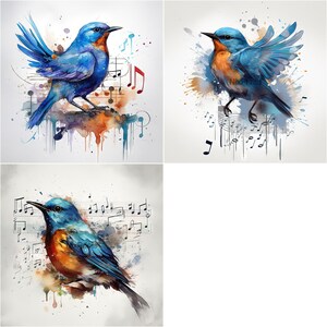 Blue Bird Singing Clipart, Charming Clipart Clipart of a Cheerful ...