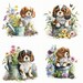 Cavalier King Charles Clipart Spring Flowers and Gardening Theme ...