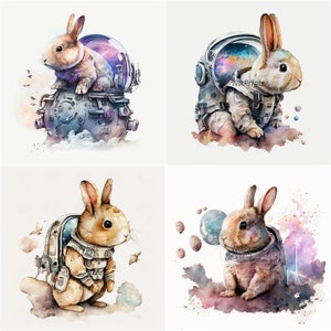Bunny Retro Futuristic Science Fiction Clipart - Imaginative and ...