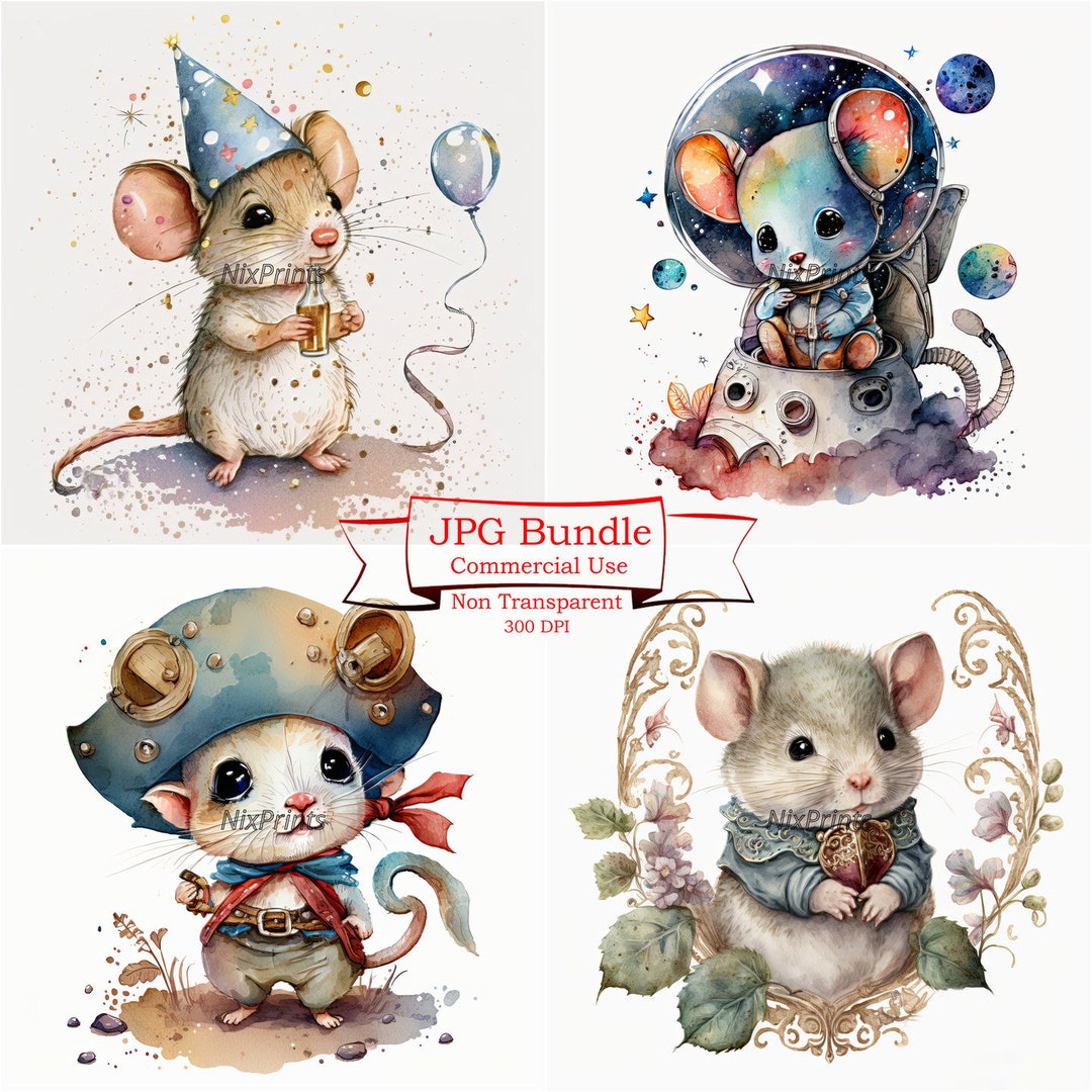 Mouse New Year's Day Clipart, Outer Space , Aliens, Pirate, Post ...
