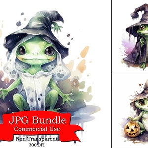 Frog Clipart, Halloween Clipart, Spooky Halloween Costume, Ghost and ...