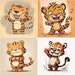 Tiger Watercolor Clipart, Cute Baby Tiger Clipart for Crafting and ...