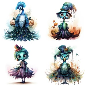 Peacock Clipart, Halloween Clipart, Spooky Halloween Costume, Ghost ...
