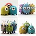 Fuzzy Slimy Humanoid Aliens With Big Eyes, Unique Clipart, Digital ...