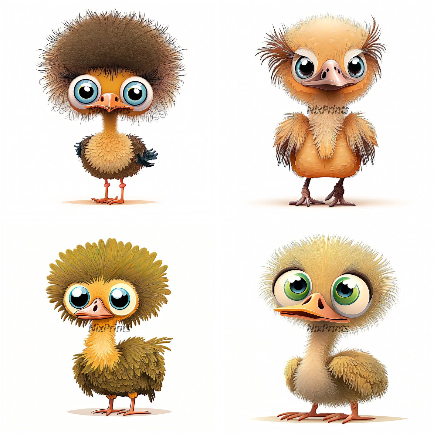 High-quality Ostrich Clipart Digital Image Downloads for Commercial Use ...